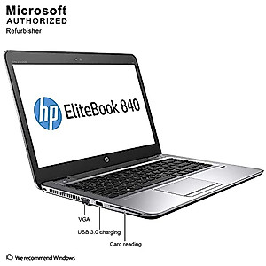 HP Elitebook 840 G3 Laptop Intel i7-6600U 2.6GHz, 16GB RAM, 512GB SSD, Windows 10 Pro (Renewed)