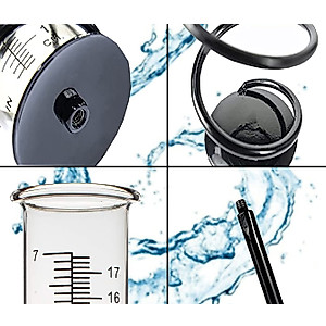 BIUWING Rain Gauge, Glass rain Gauge Outdoor, rain gauges for Yard with Stake Best Rated, Rain Water Meter Measuring with Metal Frame, Decorative for Garden, Deck, Lawn, Landscape