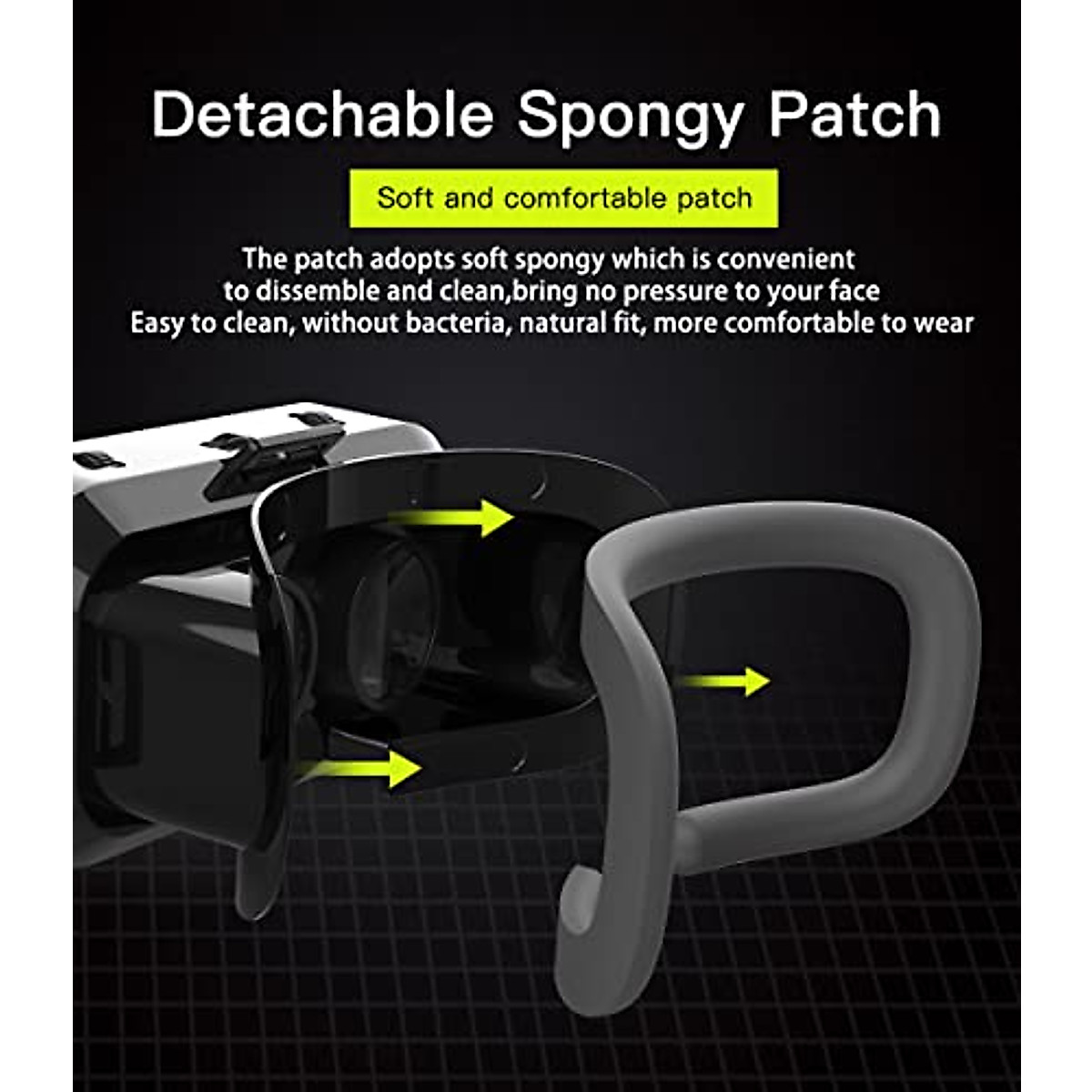 VR SHINECON Virtual Reality VR Headset 3D Glasses VR Goggles for TV, Movies & Video Games, Compatibale iOS & Android Smartphone Within 4.7-7 inch Screen, Black