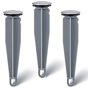 Enhon Pop up Stoppers Compatible with Moen Drain Components, Chrome Bathroom Sink Drain Plunger, 4-7/8 Tall, 1-1/4 Cap Dia, with 1 Mounting Hole and Gasket Seal, Replacement for 88994 (3 Pack)