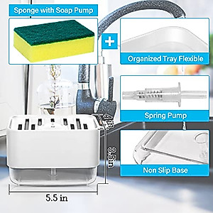 Adadmei Soap Pump Dispenser, Upgraded Cleaning Artifact, Countertop Dish Soap Dispenser for Kitchen, Sink Dish Washing Soap Dispenser