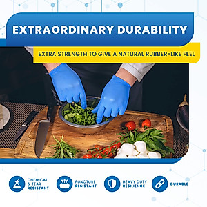 Nitrile Disposable Gloves | Food Prep Kitchen Cooking and Cleaning Gloves Disposable Latex Free, and Powder Free Size Medium, Pack of 100