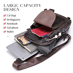 QAZWSXE Mens Sling Bags Crossbody,Shoulder Bag for Men,Men Crossbody Bags for Hiking Traveling Outdoors (11-coffee)