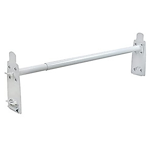 Roof Ladder Rack for Van 3 Bars White Heavy Duty Rain Gutter Mount - 750 Lbs Capacity - Compatible with Chevy Express, GMC Savana, Ford E150 250 350