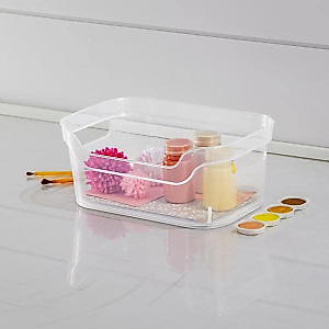 Tribello Open Clear Storage Bins, Closet Shelf Organizer Bins, Small, 9” X 6” X 4”, Pack of 4 - Made In USA