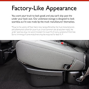 DU-HA Under Seat Storage Fits 07-21 Toyota Tundra Double Cab without Subwoofer, Black, Part #60051