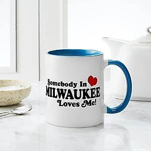 CafePress Somebody In Milwaukee Loves Me Mug Ceramic Coffee Mug, Tea Cup 11 oz