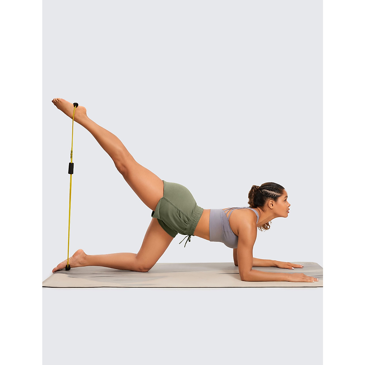 CRZ YOGA Women's Casual Sweat Shorts - 3.5'' Athletic Summer Comfy Cotton Lounge Shorts Gym Jersey Shorts with Pockets Dusty Olive Medium