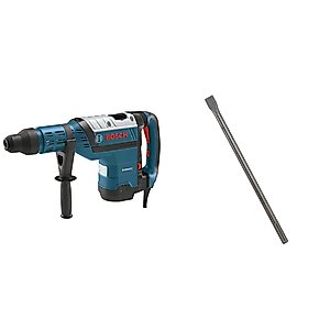 Bosch RH850VC 120-Volt 1-7/8" SDS-max Rotary Hammer with BOSCH HS1912 1 In. x 18 In. Flat Chisel SDS-max Hammer Steel