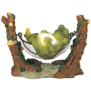 George S. Chen Imports SS-G-61047 Frog On Hammock Garden Decoration Collectible Figurine Statue Model