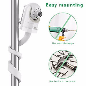 GUMBALL Baby Monitor Mount for Infant Optics DXR-8 and DXR-8 Pro Baby Monitor, Versatile Twist Mount Without Tools or Wall Damage, Security and Sturdy, White