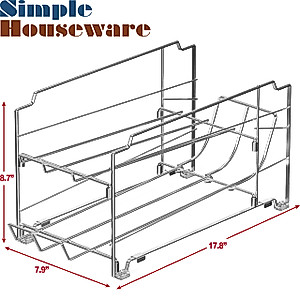 Simple Houseware 2PK Front Loading Tall skinny Can Dispenser, Chrome