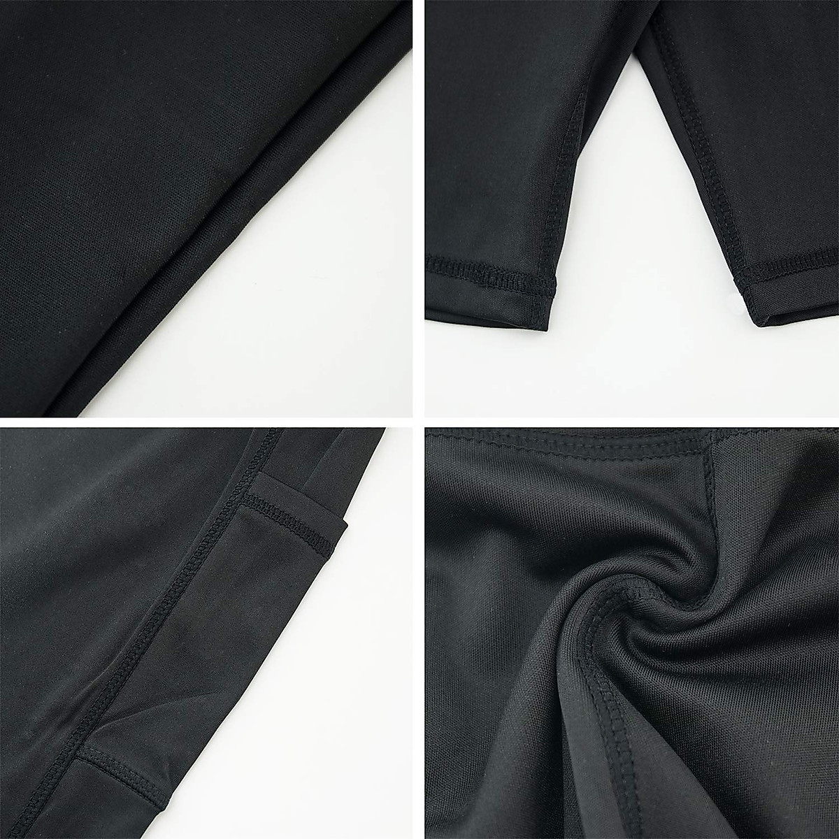 NEWITIN 3 Pieces High Waist Shorts Workout Yoga Shorts with Side Pockets Sport Shorts for Women (Black M)