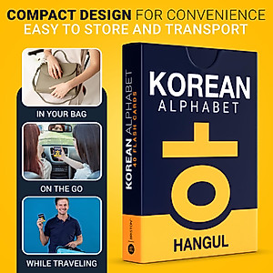 41 Korean Alphabet Hangul Flash Cards – Educational Language Learning Resource with Pictures for Memory & Sight Words - Fun Game Play - Grade School, Classroom, or Homeschool Supplies – Briston Brand