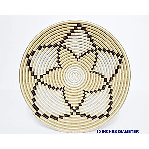 Hand Woven African Basket - Medium, 10 Inches Sisal & Sweetgrass Basket - Woven Bowl - Handmade in Rwanda, RB095