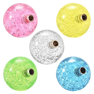 uxcell Joystick Ball Top Handle Rocker Round Head Arcade Game DIY Parts Replacement Crystal Pink Yellow Blue Green White 5Pcs