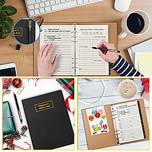 Happyaokeland Address Book Refill Pages 648 Contacts (236 Replacement Pages of Addresses, Birthday, Email) Durable Dividers with Alphabetical Tabs Large Print Refillable Pages Fits A5 6-Ring Binder