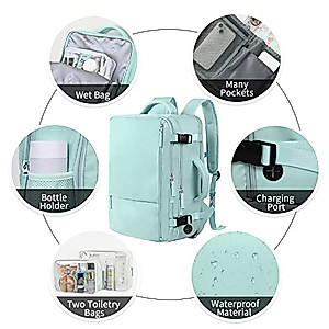 Large Travel Backpack (2 Pieces Pink & Pink) as Person Item Flight Approved, 35L or 40L Carry On Backpack, 16 Inch or 17 Inch Laptop Backpack, Waterproof Backpack, Durable College Bookbag, Hiking Bag