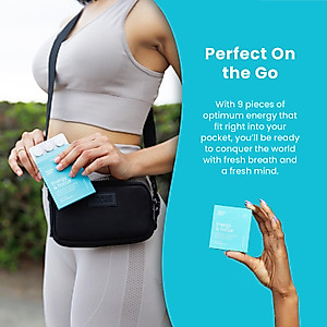 NeuroGum Energy Caffeine GUM (54 Pieces) - Sugar Free with L-theanine + Caffeine + Vitamin B12 & B6 - Nootropic Energy & Focus Supplement for Women & Men - Peppermint Flavor (Packaging May Vary)