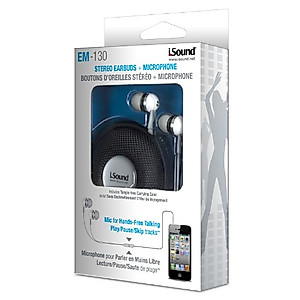 iSound EM-130 Stereo Earbuds with Microphone (white/gray)