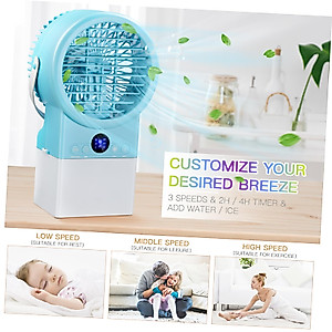 IMIKEYA Portable Air Conditioner, Personal Mini Air Conditioner with Timing, Evaporative Air Cooler, 7 Colors Light, 3 Speeds Quiet Portable AC, Desk Air Conditioner Fan for Personal Home Office