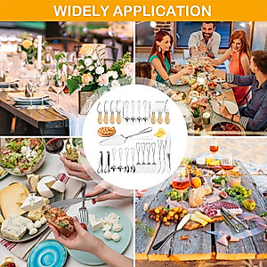 27PCS Cheese Knife Set,Cheese Spreaders for Charcuterie Board, Stainless Steel Cheese Slicer Knife Cheese Spatula Set Charcuterie Accessories Charcuterie Utensils with Serving Tongs Spoons Forks