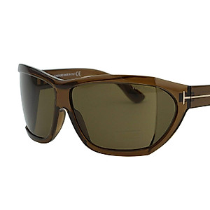 Tom Ford Wrap Sunglasses TF402 Sedgewick 48E Transparent Brown FT0402