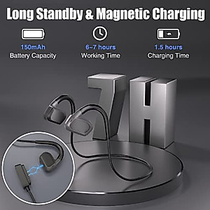 Minyaya Open Ear Headphones, Differ in Bone Conduction Headphones Wireless Bluethooth 5.3 Sport Headphones with Mic, IPX6 Waterproof Running Headset for Workouts, Cycling, Outdoor (Black)