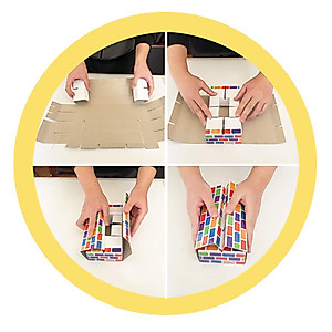 Deluxe Jumbo Cardboard Blocks 42-Pack Extra-Thick Cardboard Building Blocks Mini Whale Paper Brick Toy