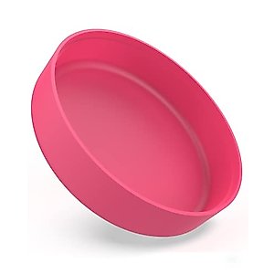 ALIENSX Protective Bottom Boot for YETI Rambler 18oz/12oz and Yeti Yonder 25oz Water Bottles, Anti-Slip Silicone Sleeve Cover, Travel Pet Bowl for Dog Cat Food Feeding, BPA Free (12/18oz, Pink)