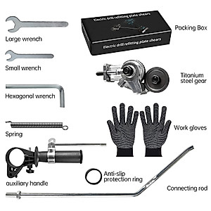 AFISEL Metal Nibbler Drill Attachment - Electric Drill Shears Attachment Cutter Nibbler,Sheet Metal Cutter Tool Adapter Is Fit For Cutting Various Metals Materials Such As Aluminum, Iron.