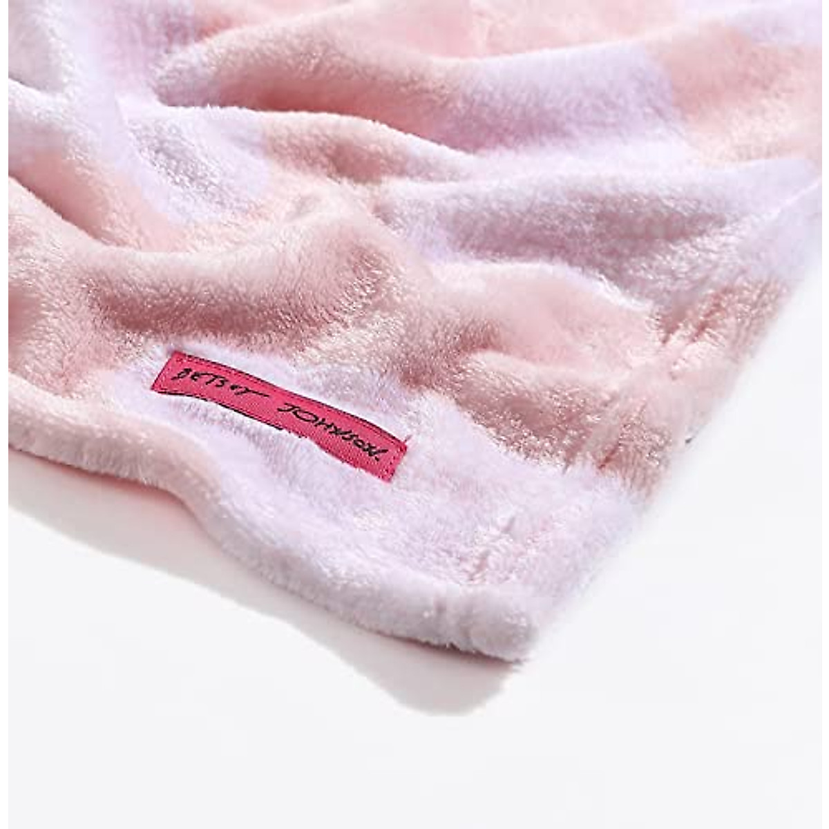 Betsey Johnson Home | Plush Collection | Throw - Ultra-Soft & Cozy Fleece, Lightweight & Luxuriously Warm, Perfect for Bed or Couch, Dotted Heart 50 x 70