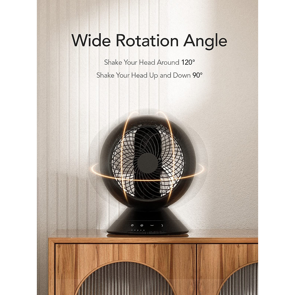 13 Inch Mid-size Cooling Fan Air Circulator, Oscillating Fan with Remote Control Portable Quiet for Home Office Use, KH-F533B, 13x10.4x10.4 in