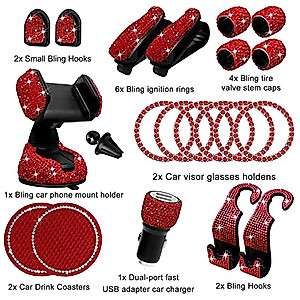 Yixin YIXIN Car Accessories for Women, Bling Set, Car Phone