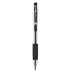 Inc. ClipClicks Retractable Ballpoint Pens - Bulk 1.0-mm Medium-Point Pen Set With Comfort Grip for School, Office, Writing, and Journaling, 50 Count, Black