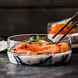 KOWMcp Dinner Plates Plate Transparent Glass Salad Plate Dessert Plate Snack Plate Crystal Glass Plate (Size : Large)