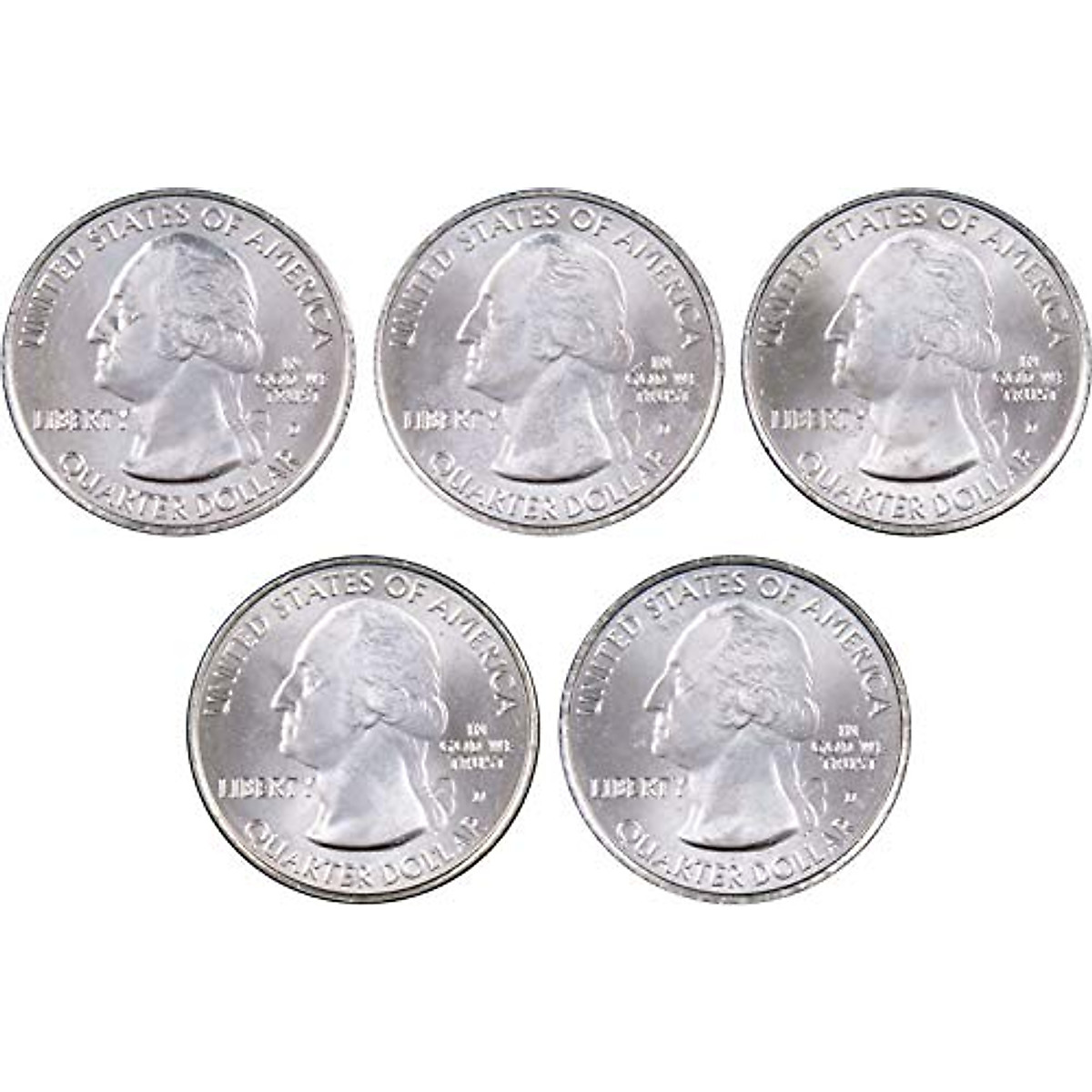 2010 D National Park Quarter 5 Coin Set Uncirculated Mint State 25c Collectible