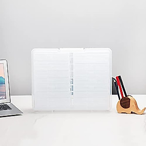 novelinks Photos Organizer 4" x 6" Photo Storage Box with Handle - 16 Inner Photo Cases Photo Box Storage Picture Organizers and Storage (White)