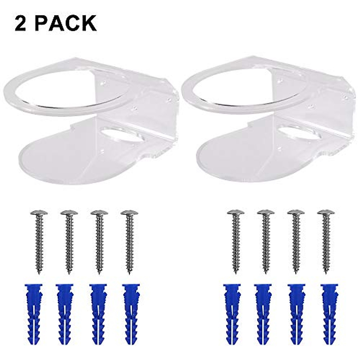 BECEMURU 2 Pack Wall Mount Holder Compatible with TP-Link Deco X20 6 Mesh WiFi System,Deco X60 Mesh WiFi System,Sturdy Transparent Acrylic Brackets,Space Saving,Without Messy Wires