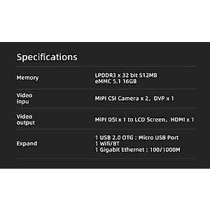 Kendryte K510 CRB-KIT Developer Kit Based on Dual-core 64-bit RISC-V AI SoC Chip 512M LPDDR3+16GB eMMC 5.1 Storage Support Linux System for AI Deep Learning