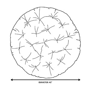 Mozaic Home Papasan Cushion, 48 in x 48 in x 4 in, Blush Pink