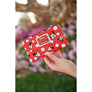 Loungefly Women's Disney Minnie Mouse Polka Dot Red Zip-Around Wallet