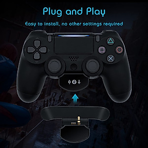Mcbazel Back Button Attachment with OLED Display for PS4 Controller, Programmable Button Triggers with 3.5MM Audio Jack, Gaming Stuff Accessories for PS4 Controllers - Black