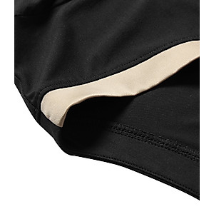 Latuza Women's V-neck Short Sleeves Pajama Set L Black