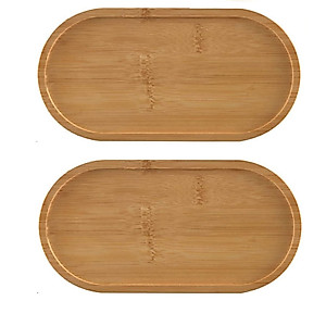 2PCS Small Wood Tray，Bamboo Tray，Wood Tray，Wood Bathroom Tray，Wooden soap Tray，Bathroom Counter Tray，Bamboo soap Dish，Kitchen soap Tray