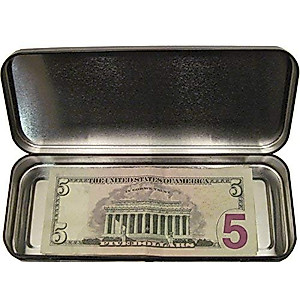StuffIncase Single Mini Pencil Box, Platinum. Use as Pencil, Makeup, Jewelry, Gift, Candy, Favor or Birthday Gift Box