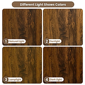 LXCREAT Wood Grain Contact Paper Wood Wallpaper Peel and Stick 15.7" x 118" Dark Brown Faux Wood Look Wall Paper Rustic Removable Self-Adhesive Decorative for Cabinet Countertop