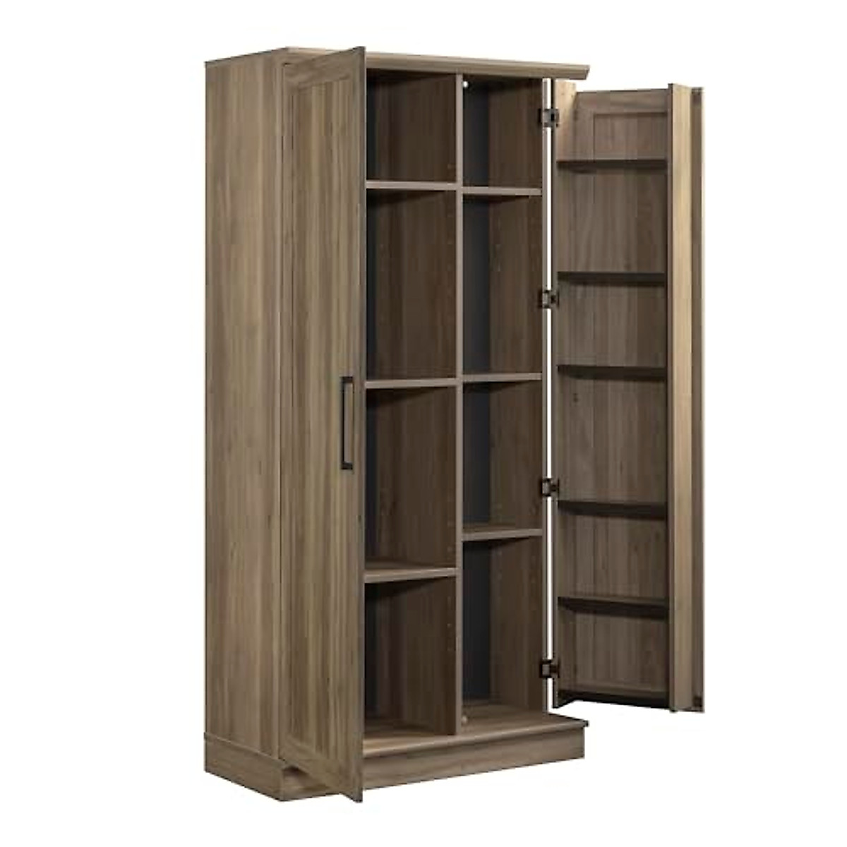 Sauder HomePlus Storage Pantry cabinets, L: 35.35" x W:17.09" x H: 71.22", Salt Oak finish