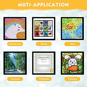 BESTING 10 Pack 12" x 16" Diamond Painting Canvas Frames Self-Adhesive Diamond Magnetic Black Art Canvas Frames for Home Wall Office Store Door Decor (PF3040P10)