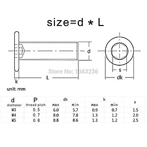 Ochoos 10/50pcs M3 M4 M5 A2-70 SUS 304 Stainless Steel Hex Hexagon Socket Ultra Thin Super Low Short Flat Wafer Head Allen Screw Bolt - (Thread Diameter: M3 50pcs, Length: 5mm)